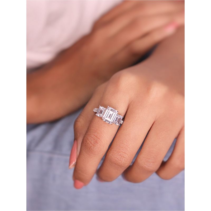 Buy SILBERRY 925 Sterling Silver Queen s Throne Ring for Women's and ...