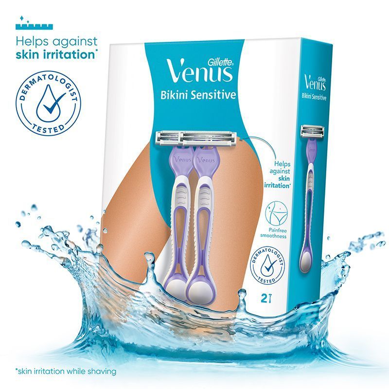 Buy Gillette Venus Bikini Sensitive Hair Removal Razor - Pack Of 2 Online