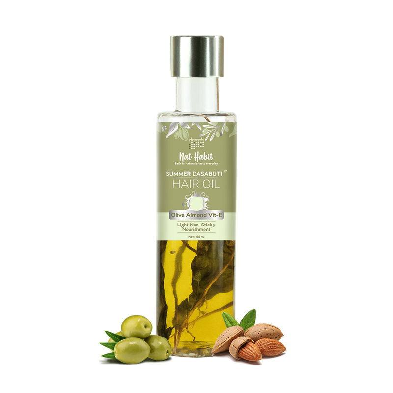 Nat Habit Summer Dasabuti Hair Oil Olive Almond Vit-E: Buy Nat Habit ...