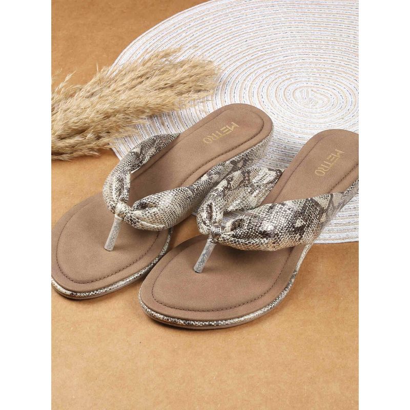 Buy Metro Women Gold Sandals Online