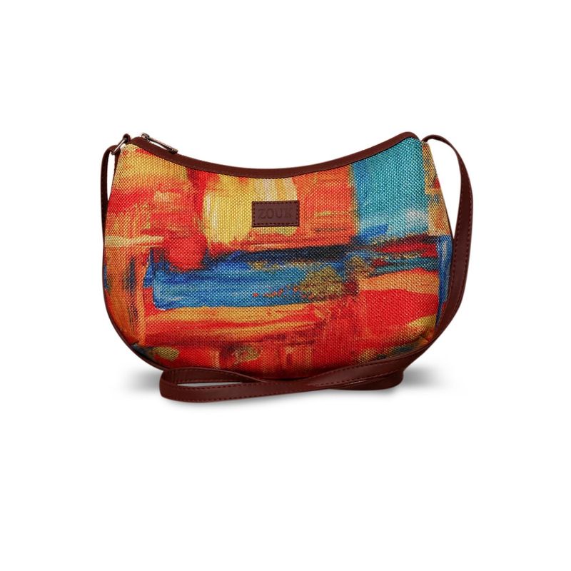 Buy Zouk Womens Abstract Amaze Structured Shoulder Bag Online