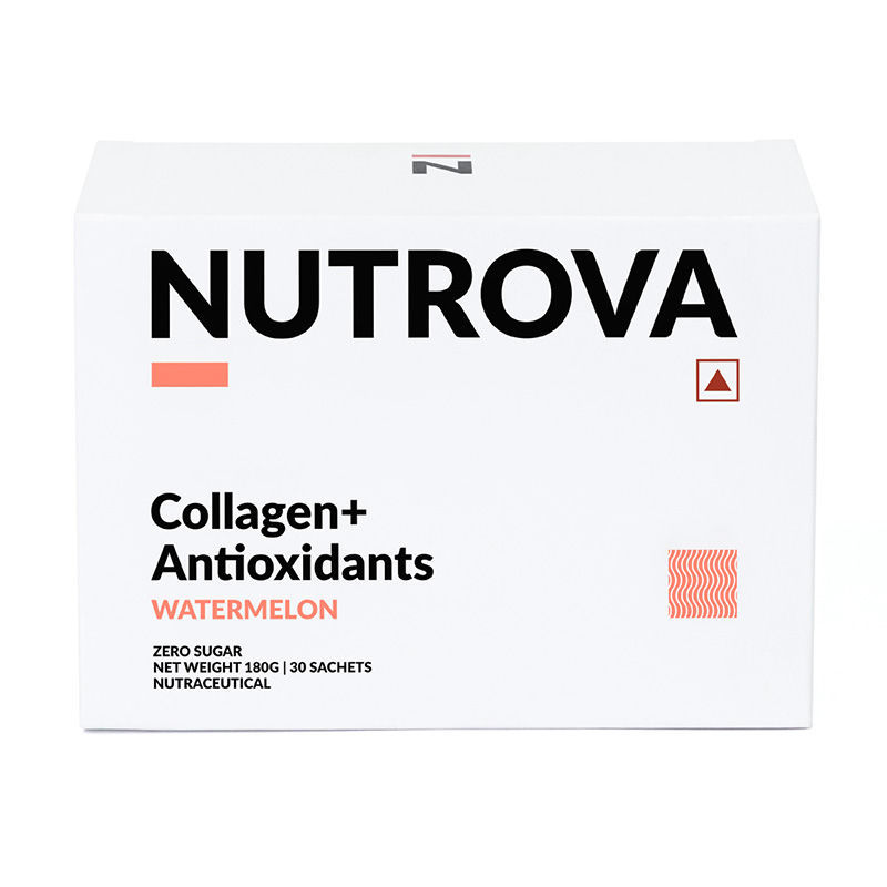 Buy Nutrova Collagen+Antioxidants Zero Sugar Powder - Watermelon Online