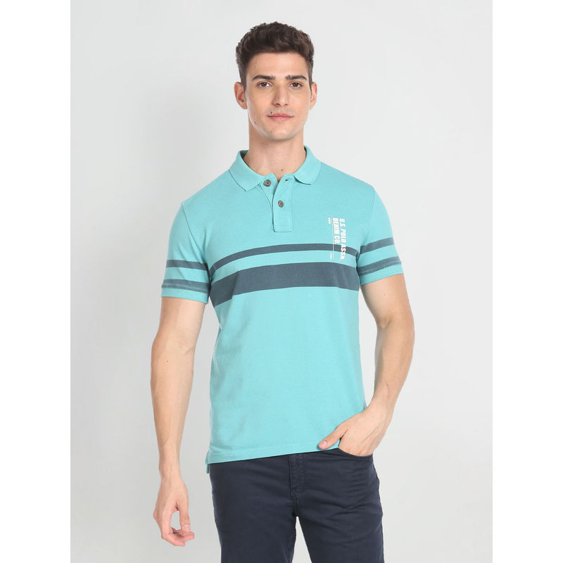 Buy U.S. POLO ASSN. Horizontal Engineered Stripe Cotton Polo Shirt Online