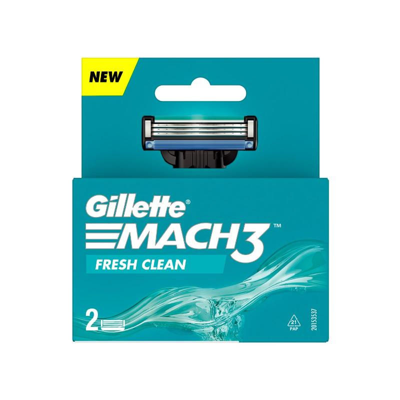 Buy Gillette Mach 3 Manual Shaving Razor Blades for men (pack of 2 ...