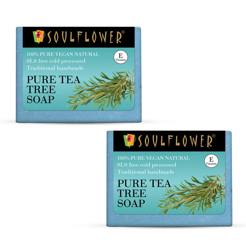 Soulflower Cold Pressed Pure Tea Tree Soap - Pack Of 2: Buy Soulflower ...