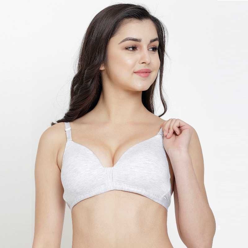 Prettycat Cotton Wirefree Everyday Bra - Grey: Buy Prettycat Cotton Wirefree Everyday Bra - Grey ...