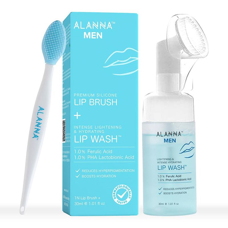 Buy ALANNA Smoker’s Lip Brush + Lip Wash With Gentle Foam Exfoliator ...
