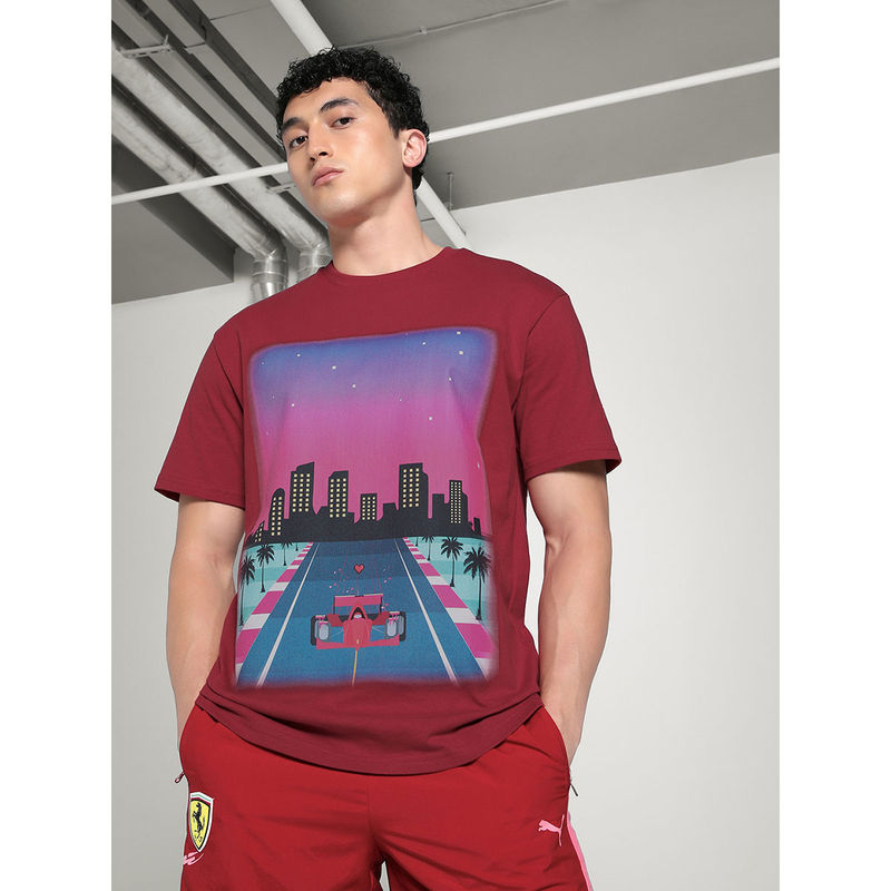 Buy Puma Scuderia Ferrari Miami Men's Motorsport Relaxed Fit T-Shirt Online