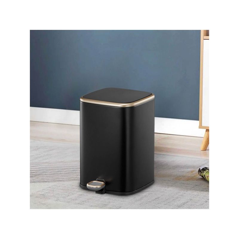 Buy OBSESSIONS Fingerprint Resistant Step Dustbin with Liner, 6 Liters ...