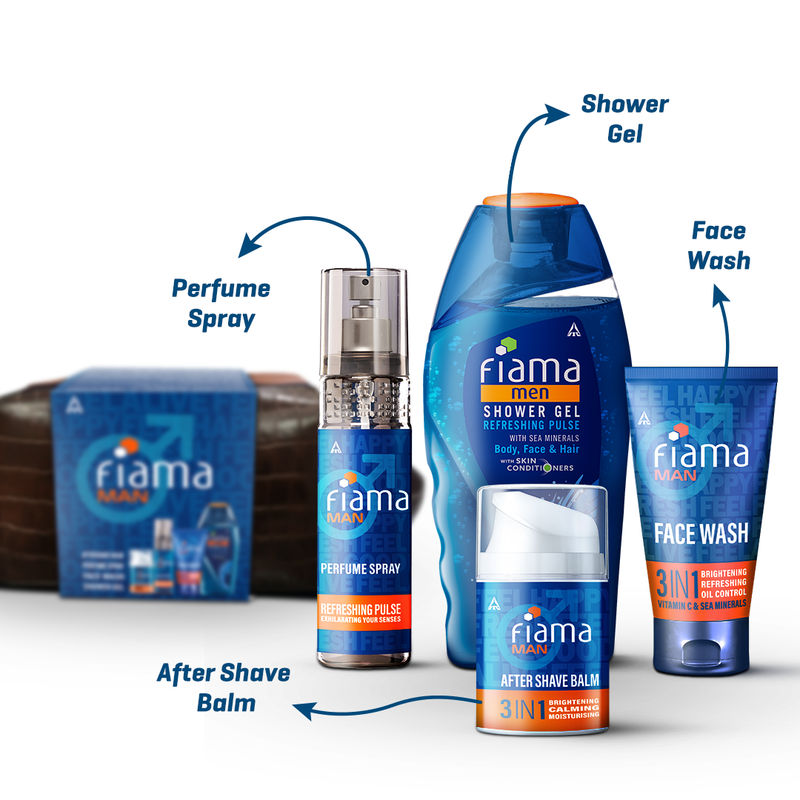 Buy Fiama Man Grooming Essentials (Pack of 4) Online