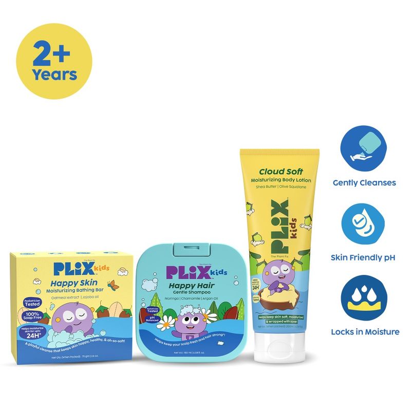 Buy Plix Kids Bathing Bar, Shampoo & Body Lotion Online