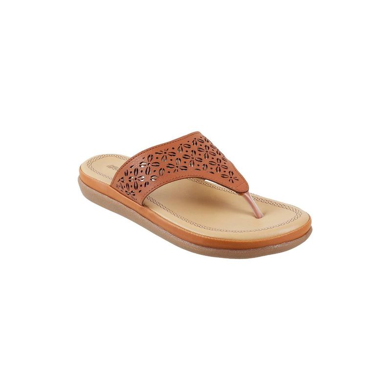 Buy Walkway Tan Solid Sandals Online