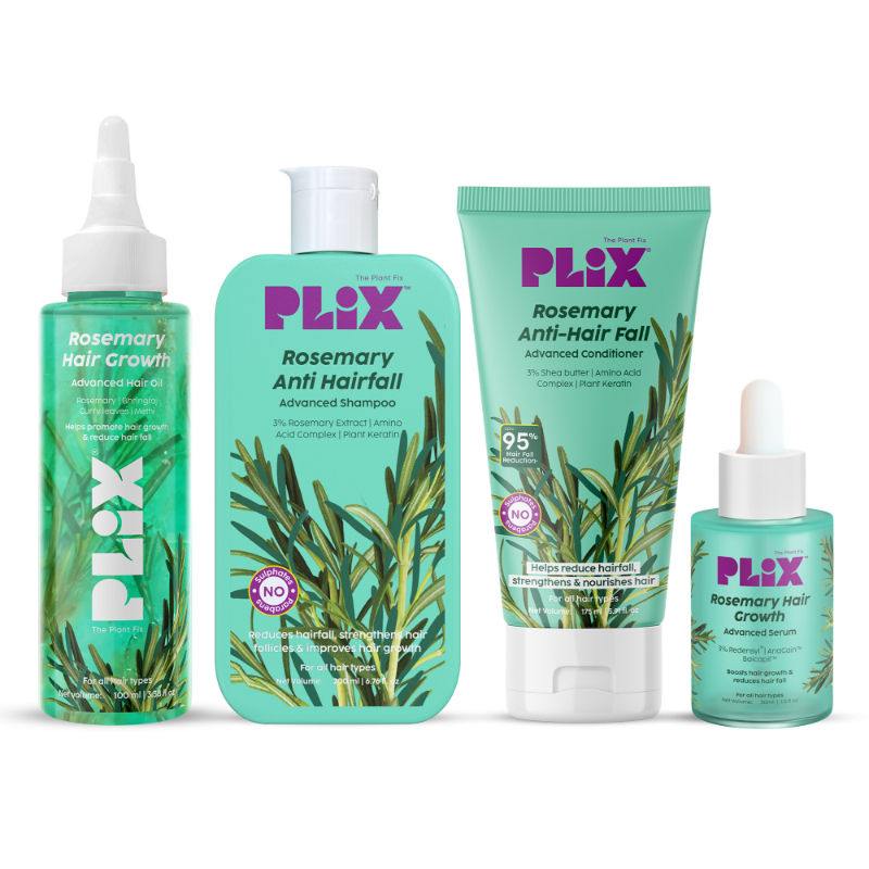 Buy Plix Rosemary Anti Hairfall Kit - Hair Oil, Shampoo, Conditioner ...