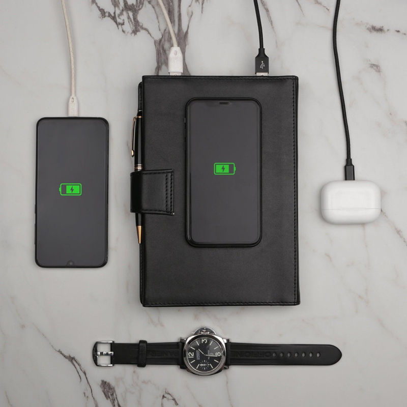 Buy Leather Talks Smart Notebook 2.0 with Wireless Charging Powerbank ...