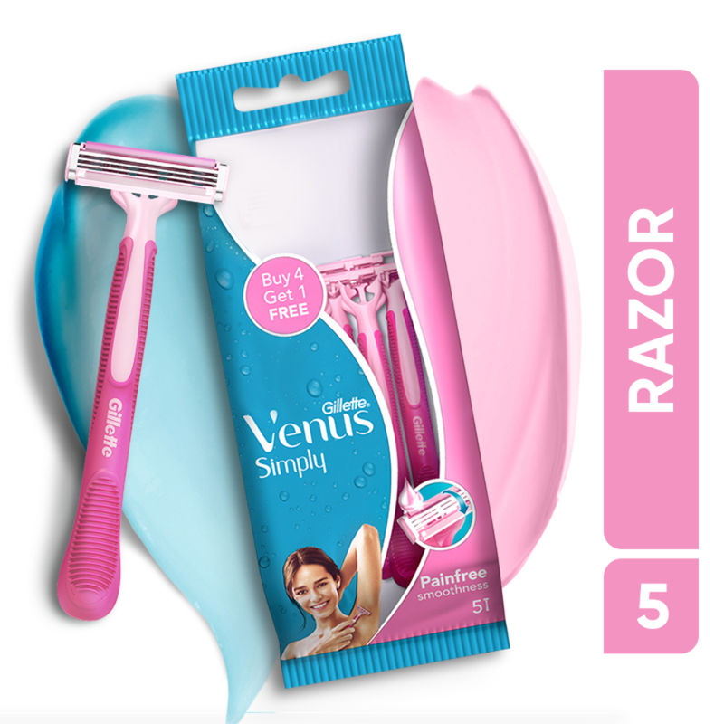 Gillette Venus Simply Venus Pink Hair Removal for Women - 5 razors ...
