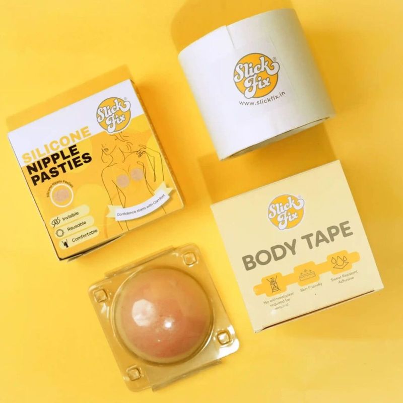 Buy SlickFix Women Transparent Solid Body Tape, Nipple Pasties (Set of ...