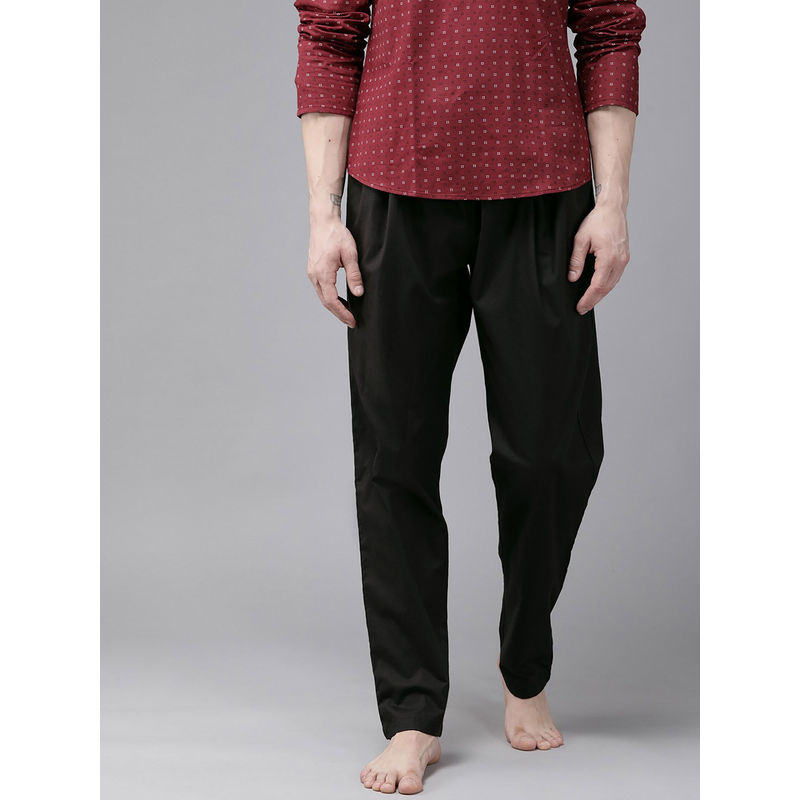 Buy See Designs Men Black Solid Pyjamas Online