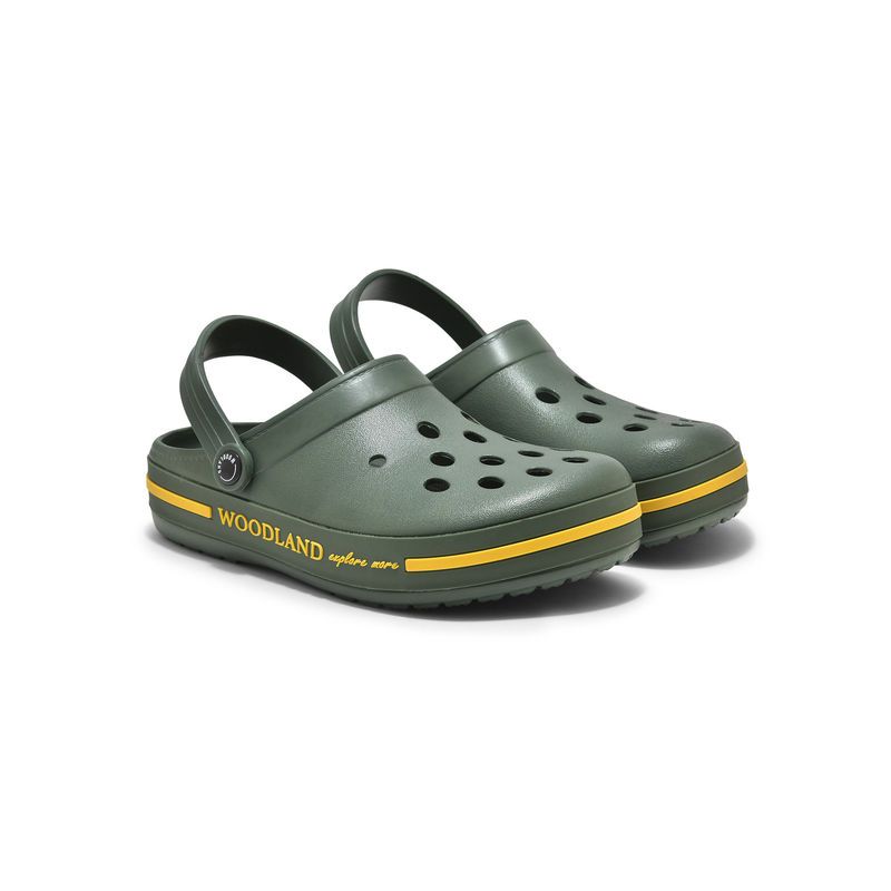 Buy WOODLAND Mens Olive Clogs Online