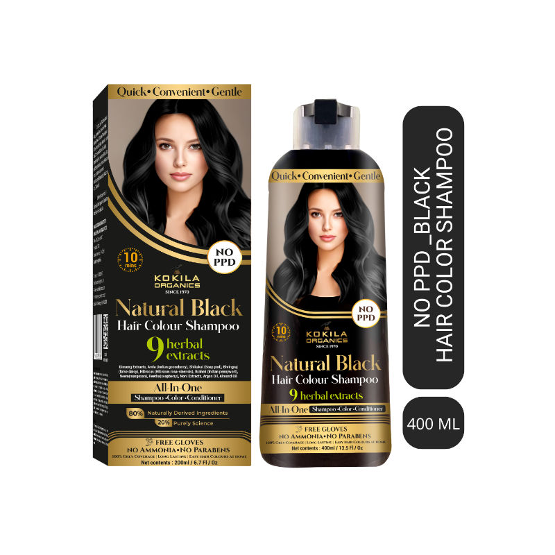 Buy KOKILA NO PPD Hair Color Shampoo - Black Online