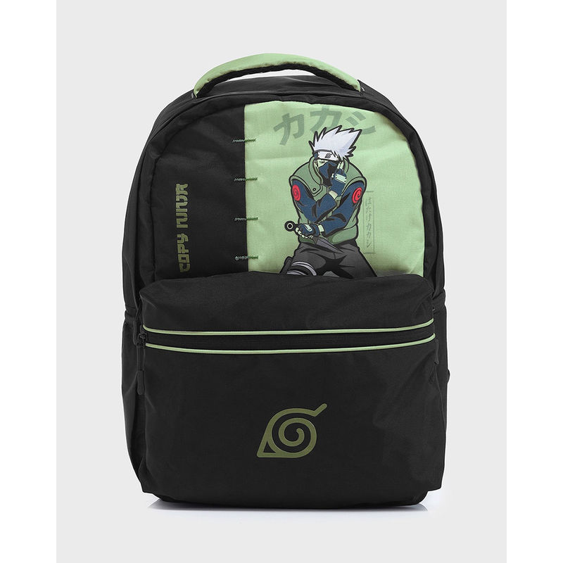 Buy Bewakoof Official Naruto Merchandise Unisex Black Kakashi Printed ...