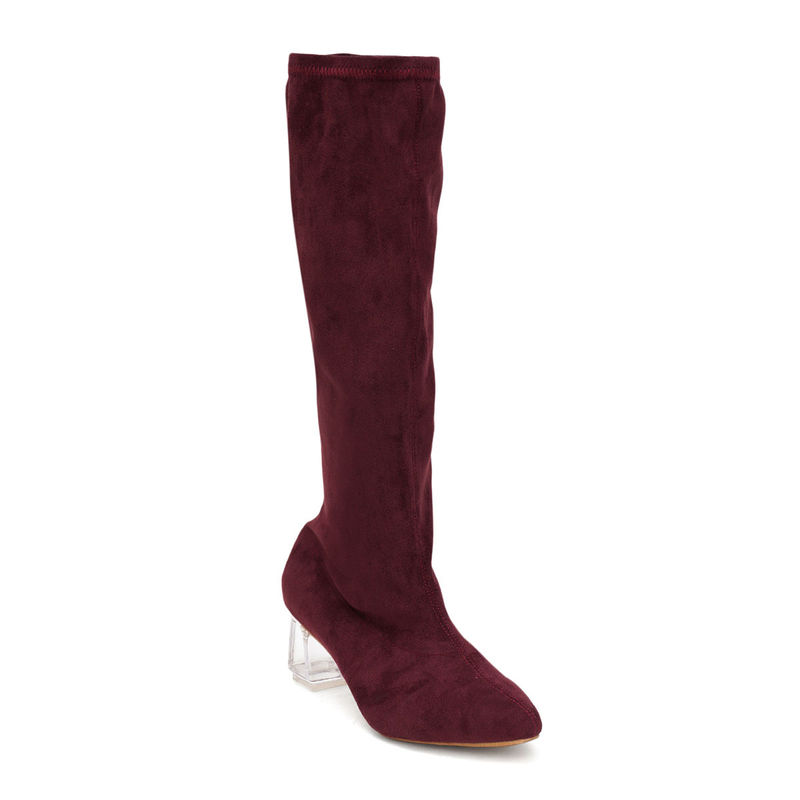 Buy Sherrif Shoes Womens Maroon Color Boots Online