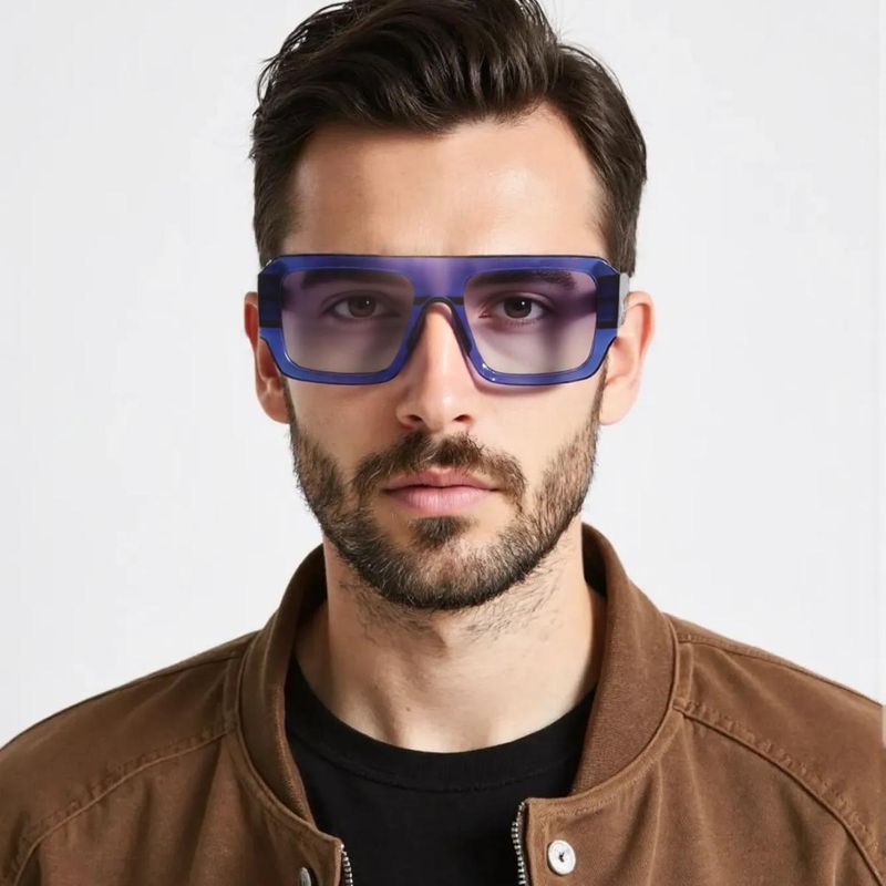 Buy TED SMITH Unisex Grey Graded Premium Italian Acetate Sunglasses ...