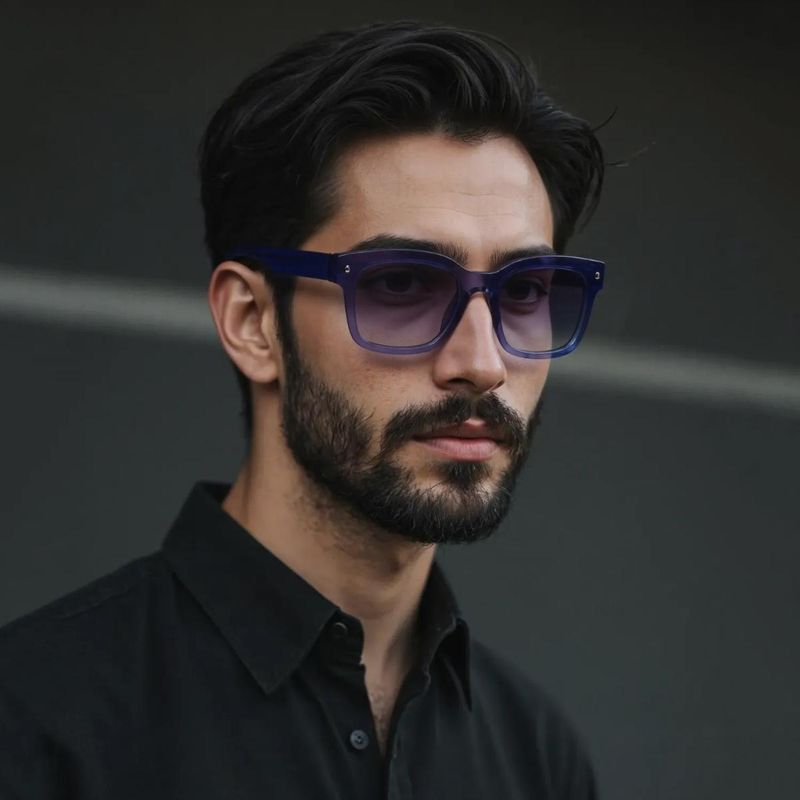 Buy TED SMITH Unisex Grey Graded Premium Italian Acetate Sunglasses ...