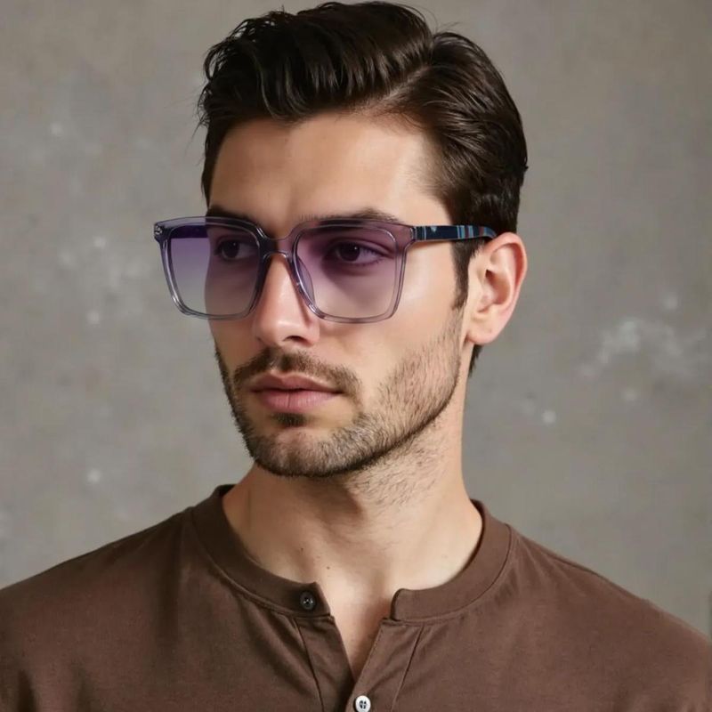 Buy TED SMITH Unisex Grey Graded Premium Italian Acetate Sunglasses ...