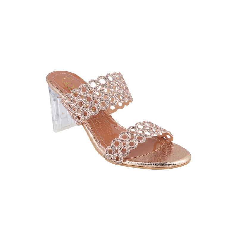 Buy Catwalk Women Gold Block Heels Online