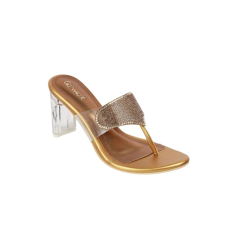 Buy Catwalk Women Gold Block Heels Online