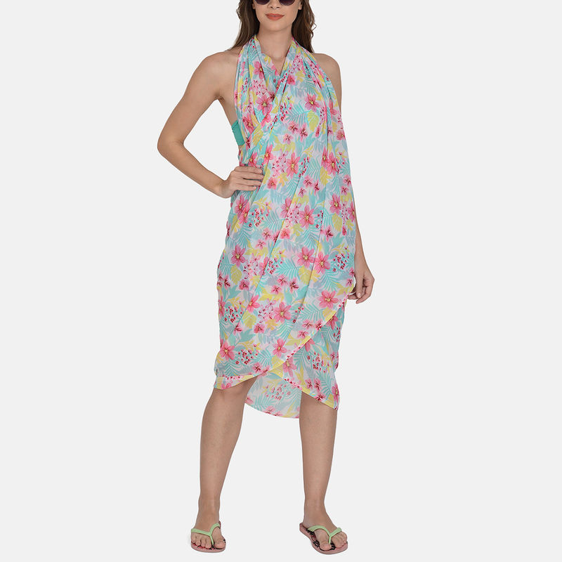 Buy Mod And Shy Printed Wrap Around Sarong Multi Color Online