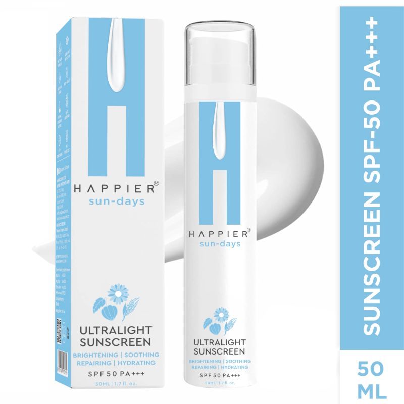 Happier Ultralight Sunscreen Gel SPF 50 PA+++: Buy Happier Ultralight ...