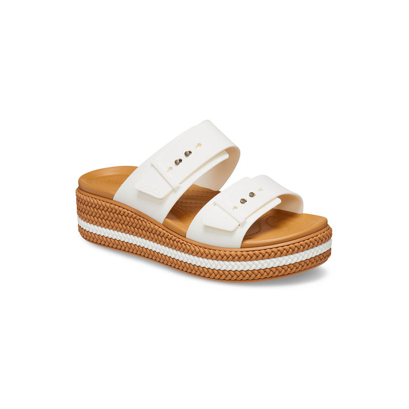 Buy Crocs White Brooklyn Woven Buckle Sandals Online