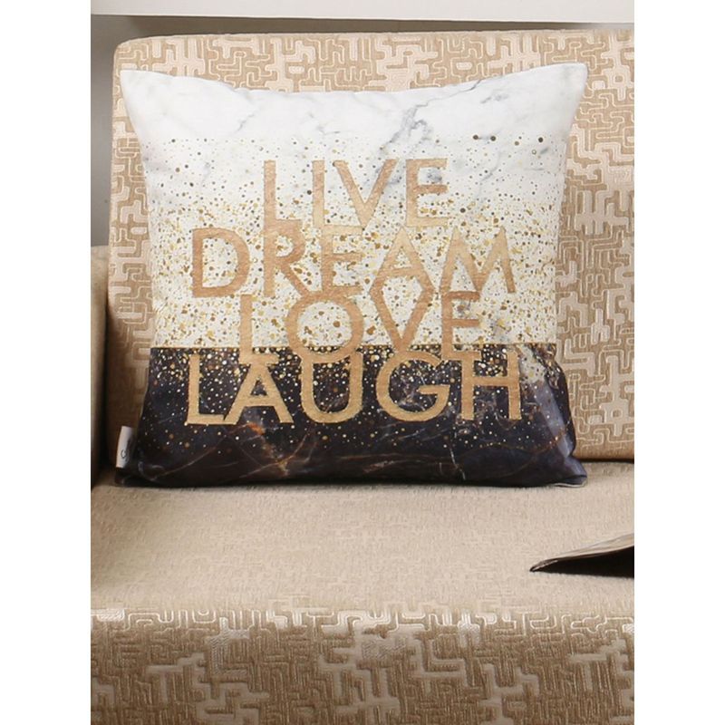 Buy Sivya by Home Printed And Embroidered Abstract Square Cushion Cover ...