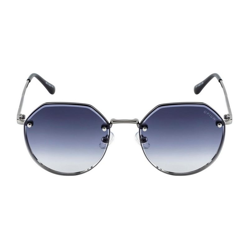 Buy Opium Eyewear Women Blue Hexagon Sunglasses With Uv Protected Lens Op 10007 C06 Online