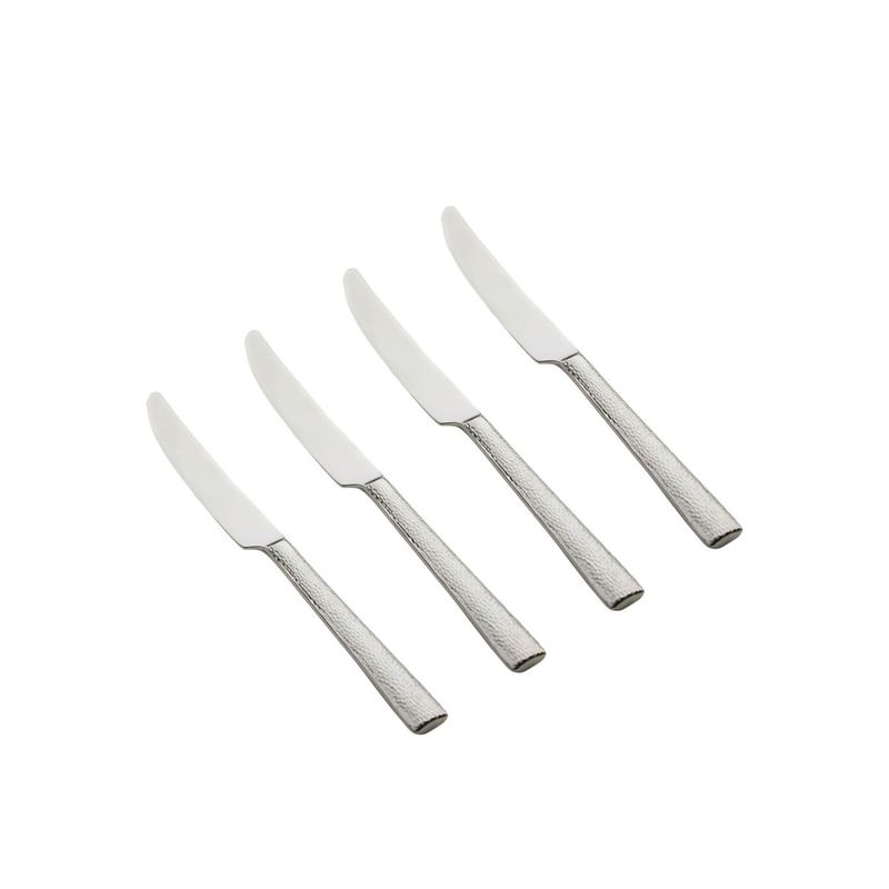 Pure Home + Living Set of 4: Silver Colour Florence Table Knife: Buy ...