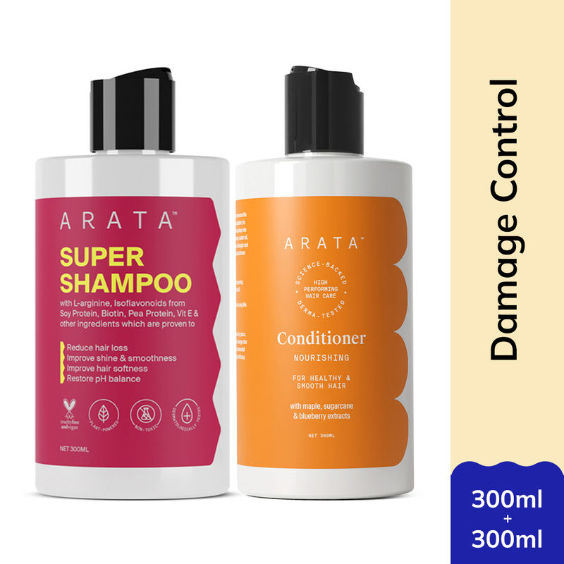 Buy Arata Hair Fall Control Combo with Super Shampoo and Conditioner Online