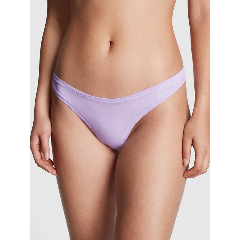 Buy Victoria's Secret PINK Cotton Thong Panty - Lavender Online