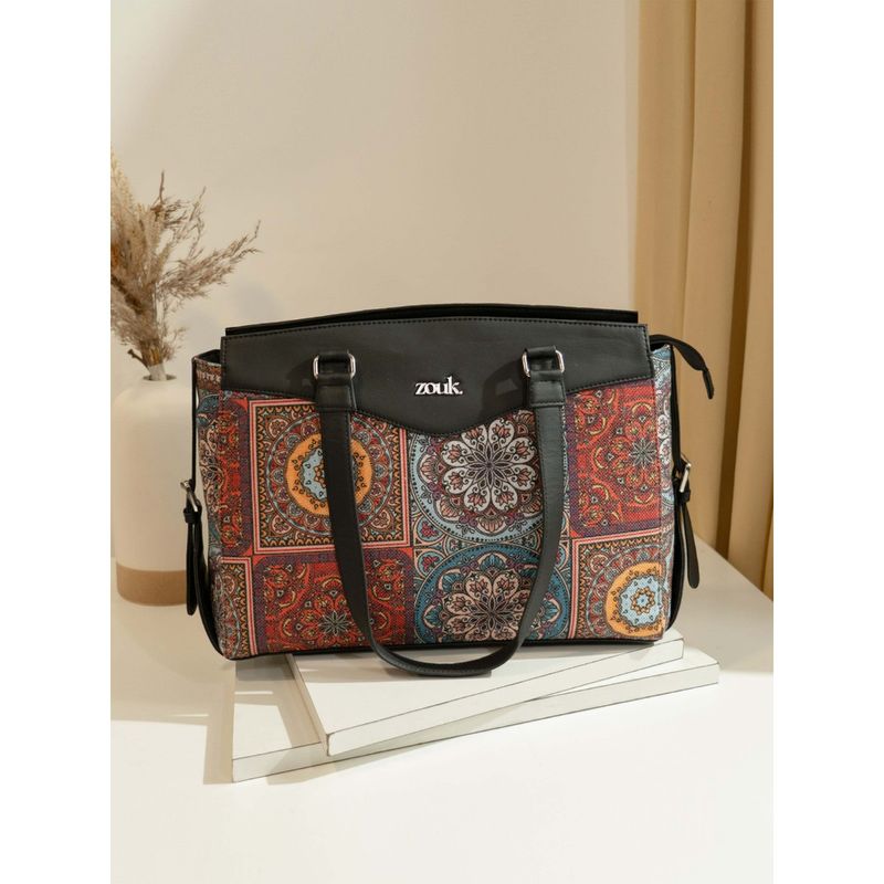 Buy Zouk Multi Color Mandala Floral Print Womens Work Bag Online