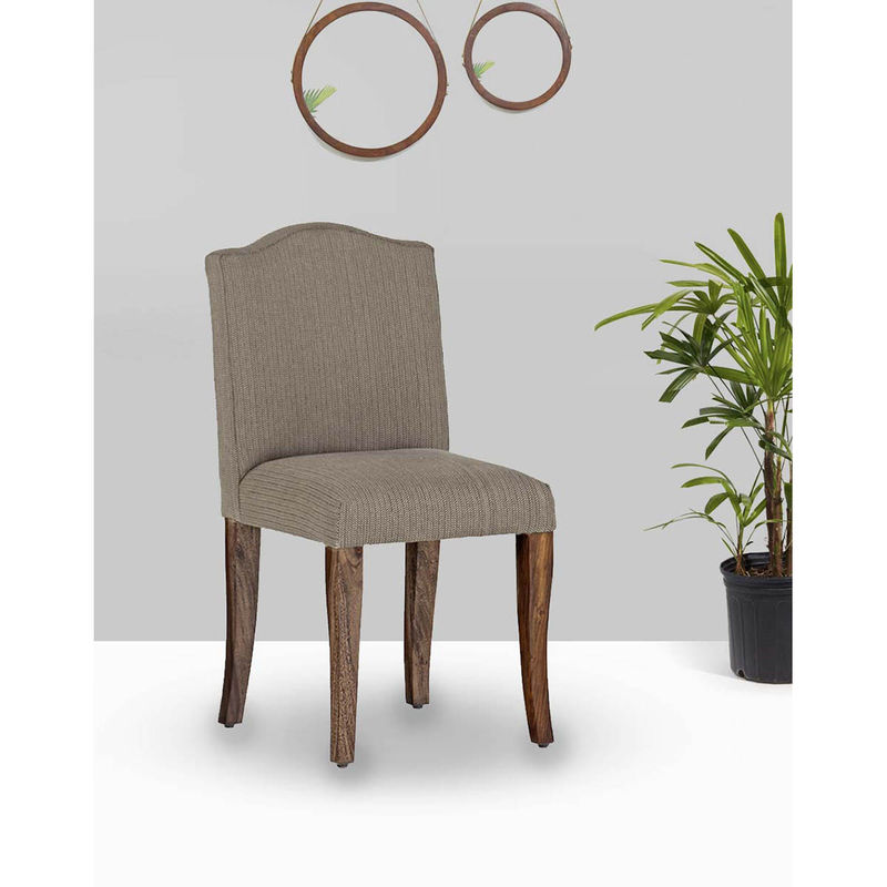 Buy Fabindia Grey Wood Akund Chair Upholstered Single Seater Online