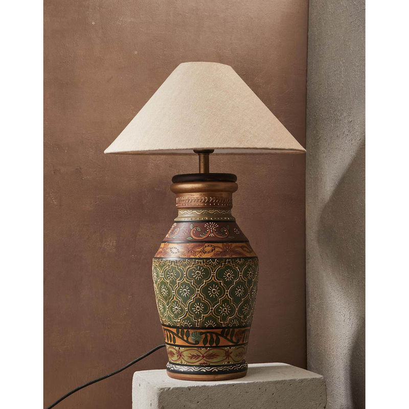 Buy Fabindia Abha Ceramic Table Lamp Without Shade Online