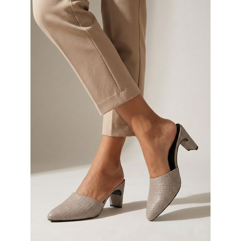 Buy LYDC LONDON Ultra-Comfort Grey Mules Online