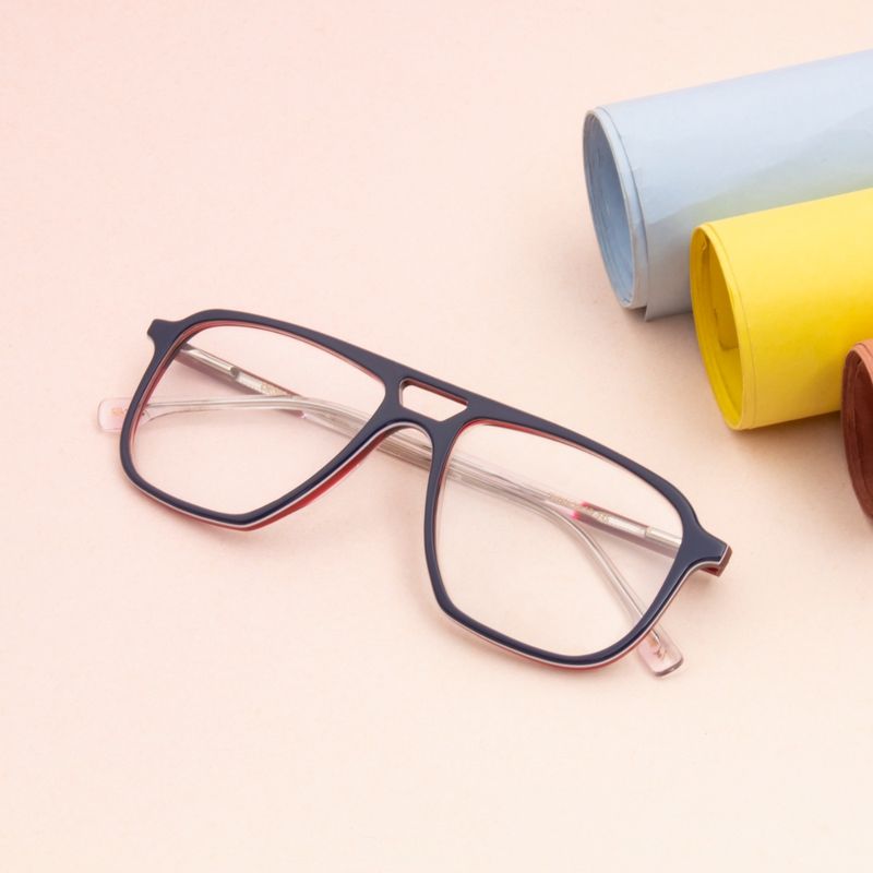 Buy TED SMITH Unisex Colourblocked 100% Acetate Full Rim Aviator Frames ...