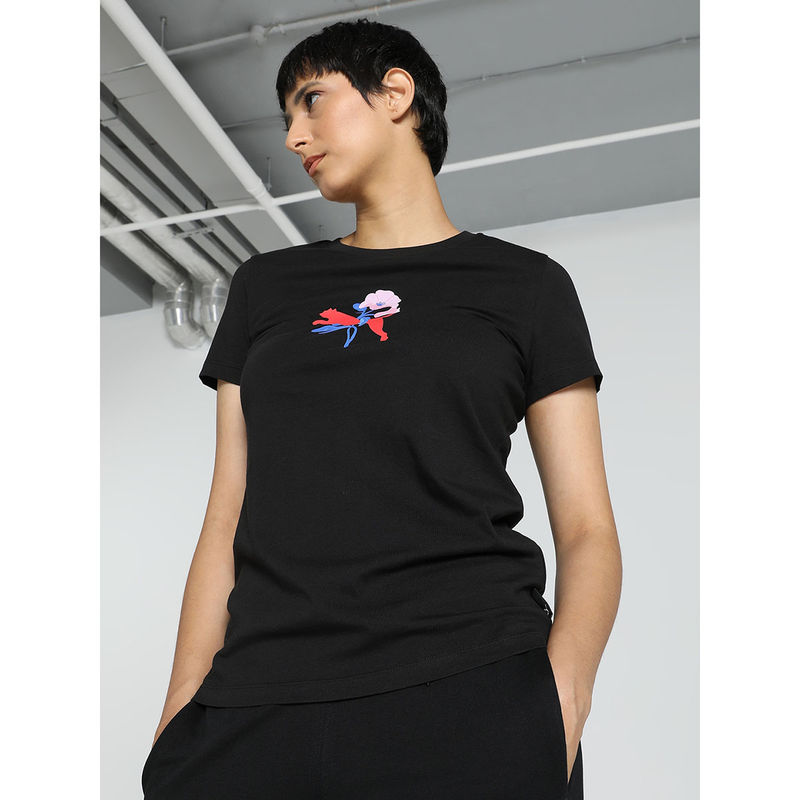 Buy Puma Solid Blossoday Womens Black T-Shirt Online