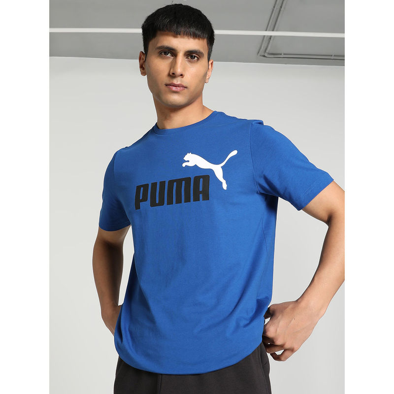 Buy Puma Essentials 2 Col Logo Mens Blue T-Shirt Online