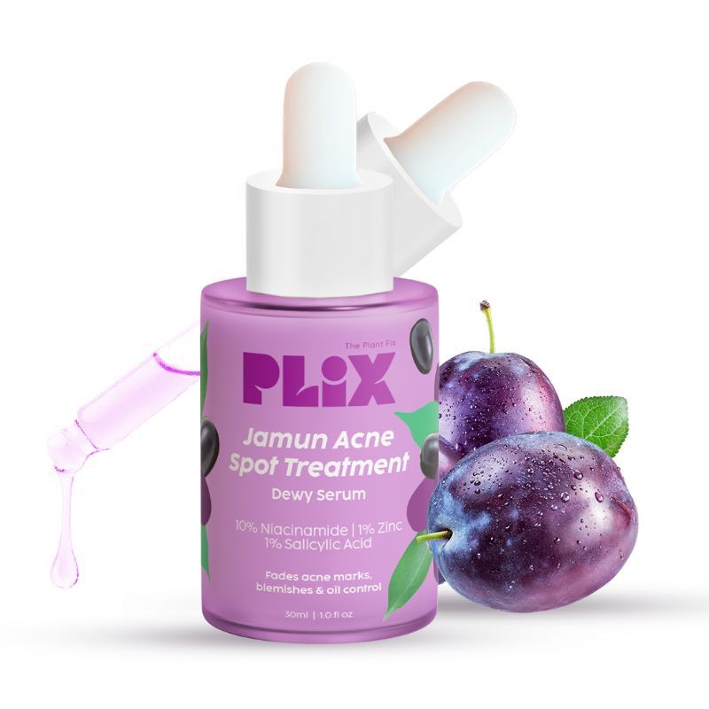 Plix 10% Niacinamide Jamun Face Serum for Acne marks, blemishes & oil ...