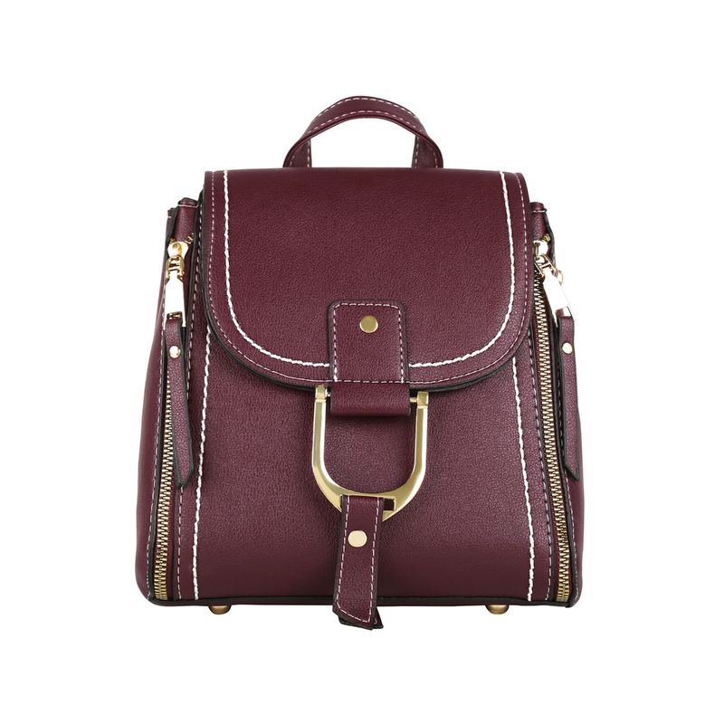 Angeline Branded Maroon Backpack for Women (M): Buy Angeline Branded ...