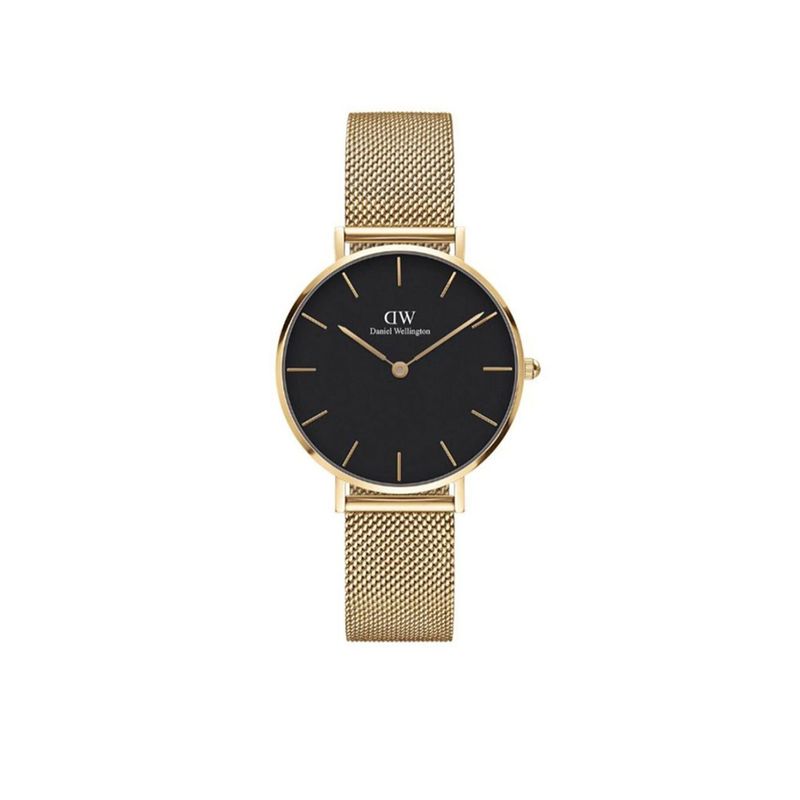 Buy Daniel Wellington Petite Evergold Black Dial Watch Online