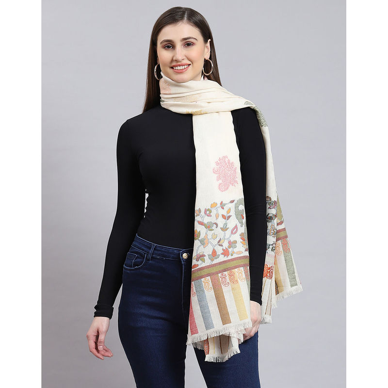 Buy Monte Carlo Off White Paisley Shawls Online