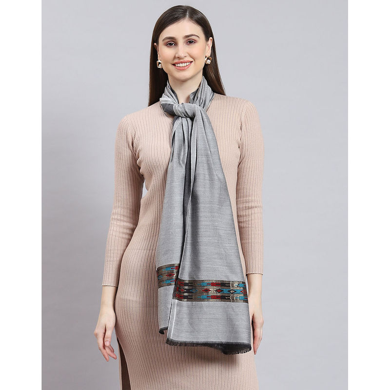 Buy Monte Carlo Grey Solid Stoles Online